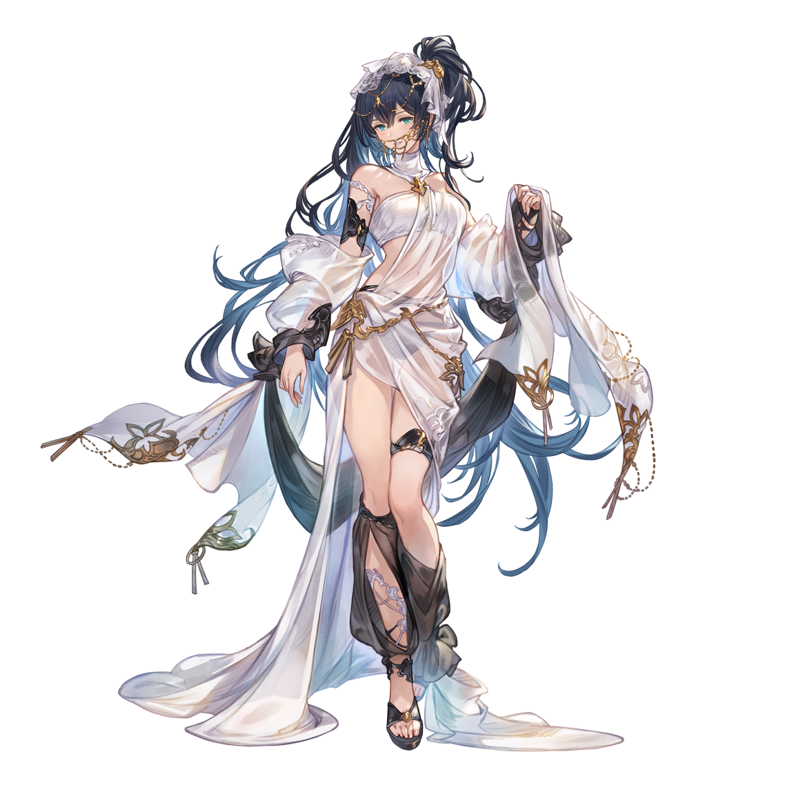 Minaba Hideo Tefnut Granblue Fantasy Granblue Fantasy Official Art 1girl Black Hair