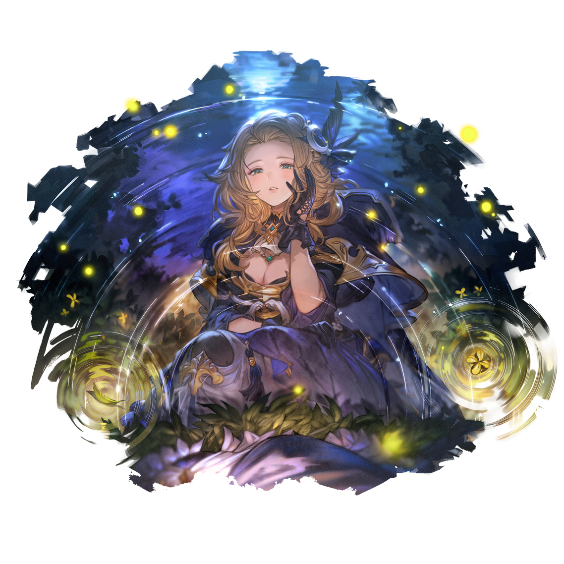 Minaba Hideo Florence Granblue Fantasy Granblue Fantasy 1girl Black Gloves Breasts Brown